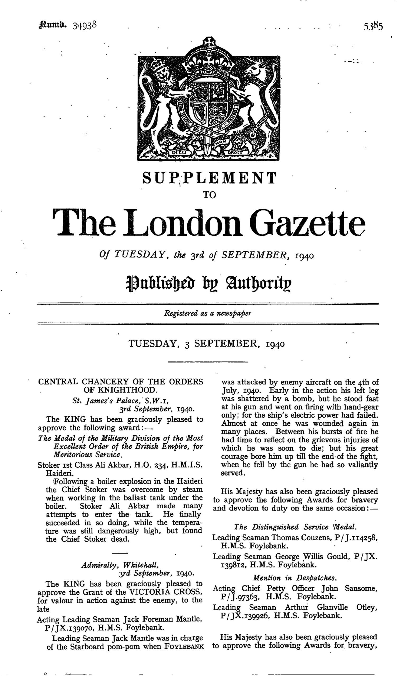 A gallant seaman – Southampton collections online